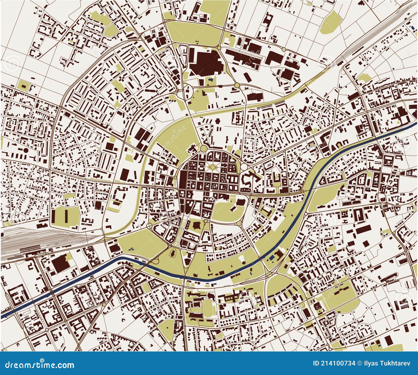 Map of the City of Timisoara, Romania Stock Vector - Illustration of ...