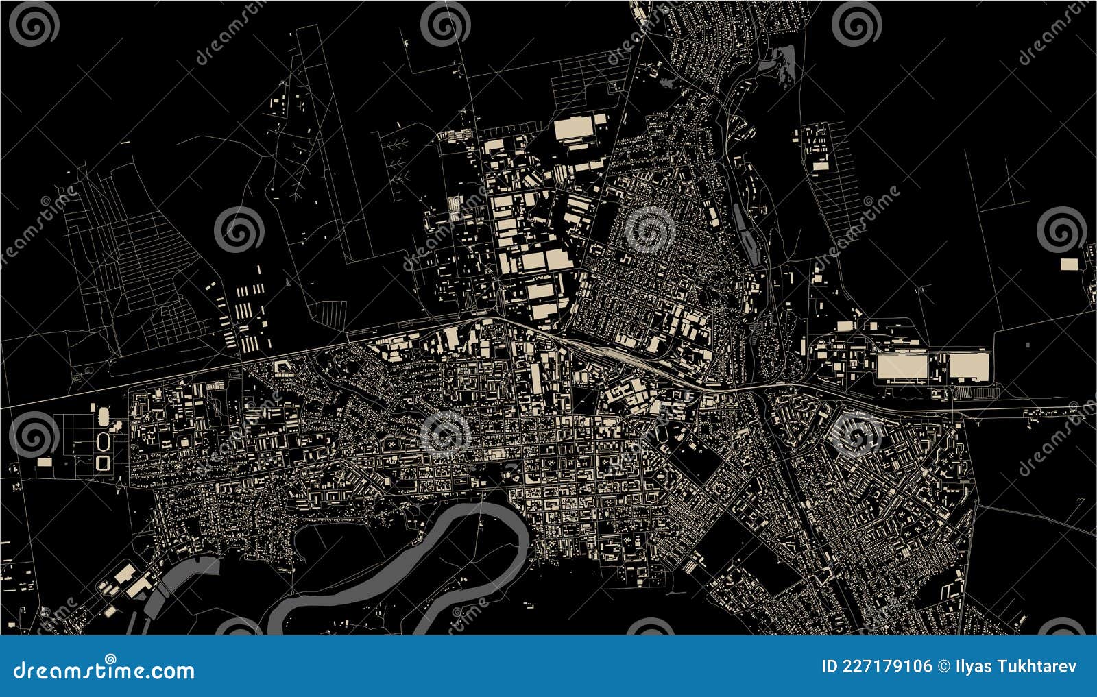 Map of the City of Tiraspol, Moldova Stock Vector - Illustration of location, road: 227179106