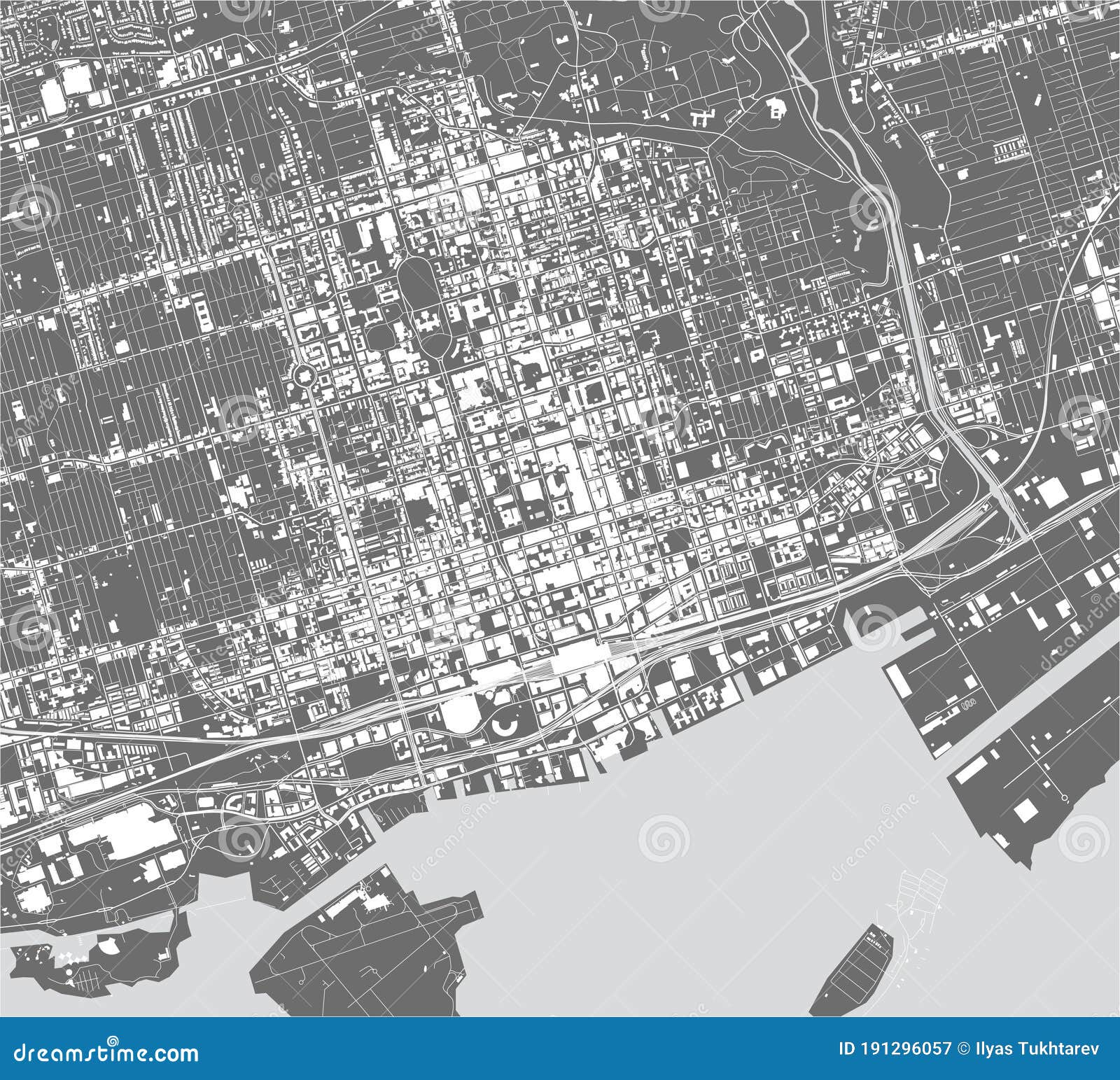 Map Of The City Of Toronto, Canada Cartoon Vector | CartoonDealer.com ...