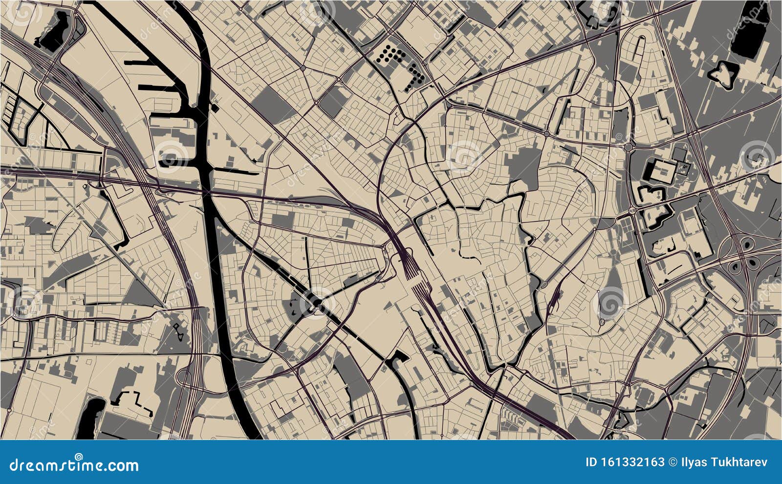 Map Of The City Of Utrecht, Netherlands Royalty-Free Stock Image ...