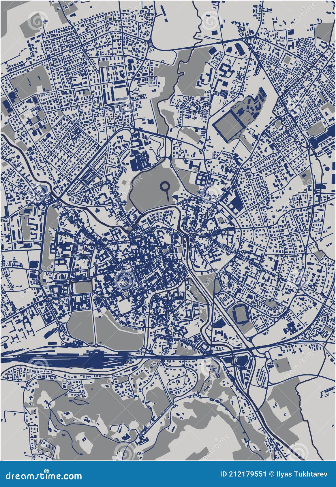 Map of the City of Vicenza, Veneto, Italy Stock Vector - Illustration ...