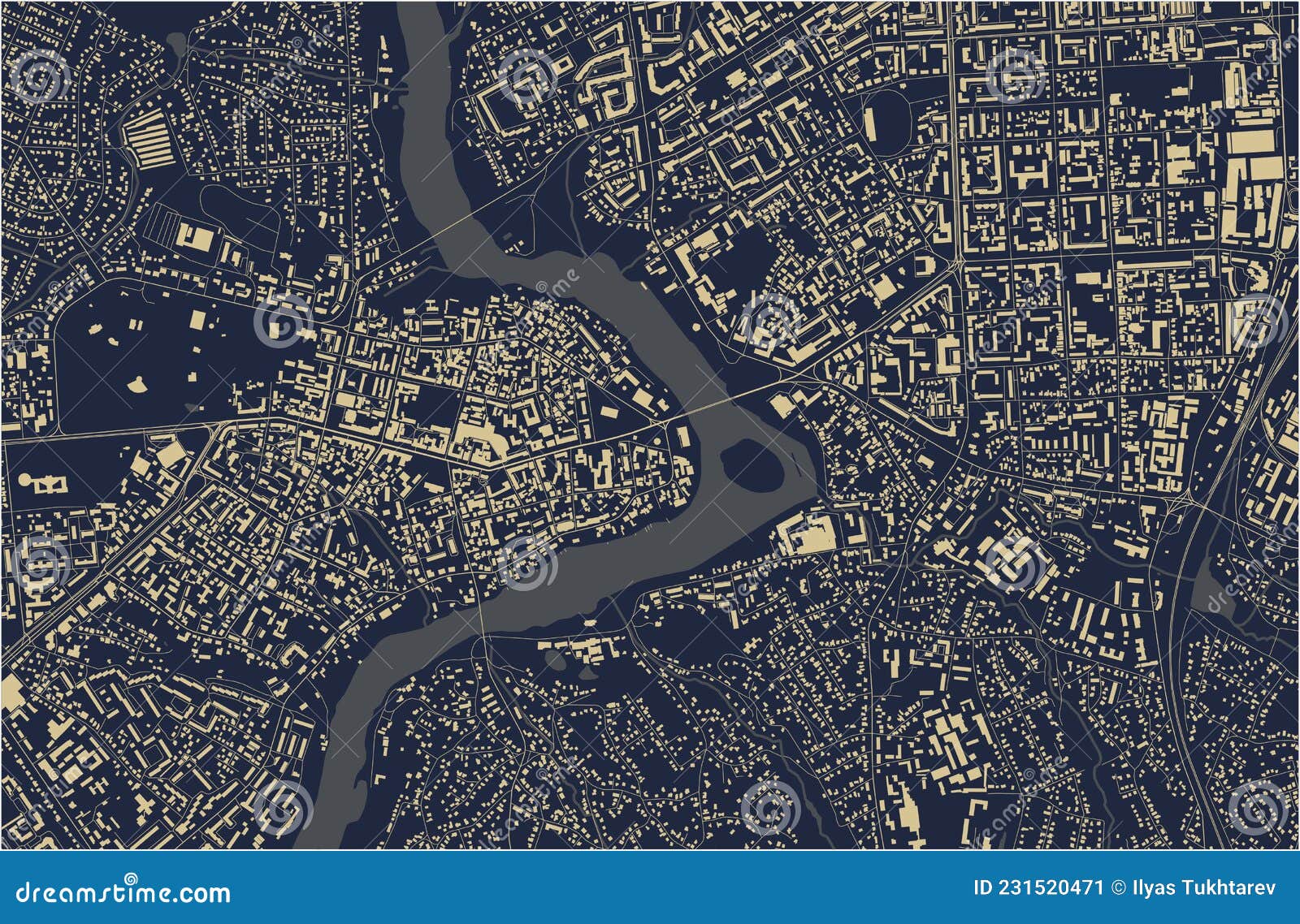 Map of the City of Vinnytsia, Ukraine Stock Vector - Illustration of ...
