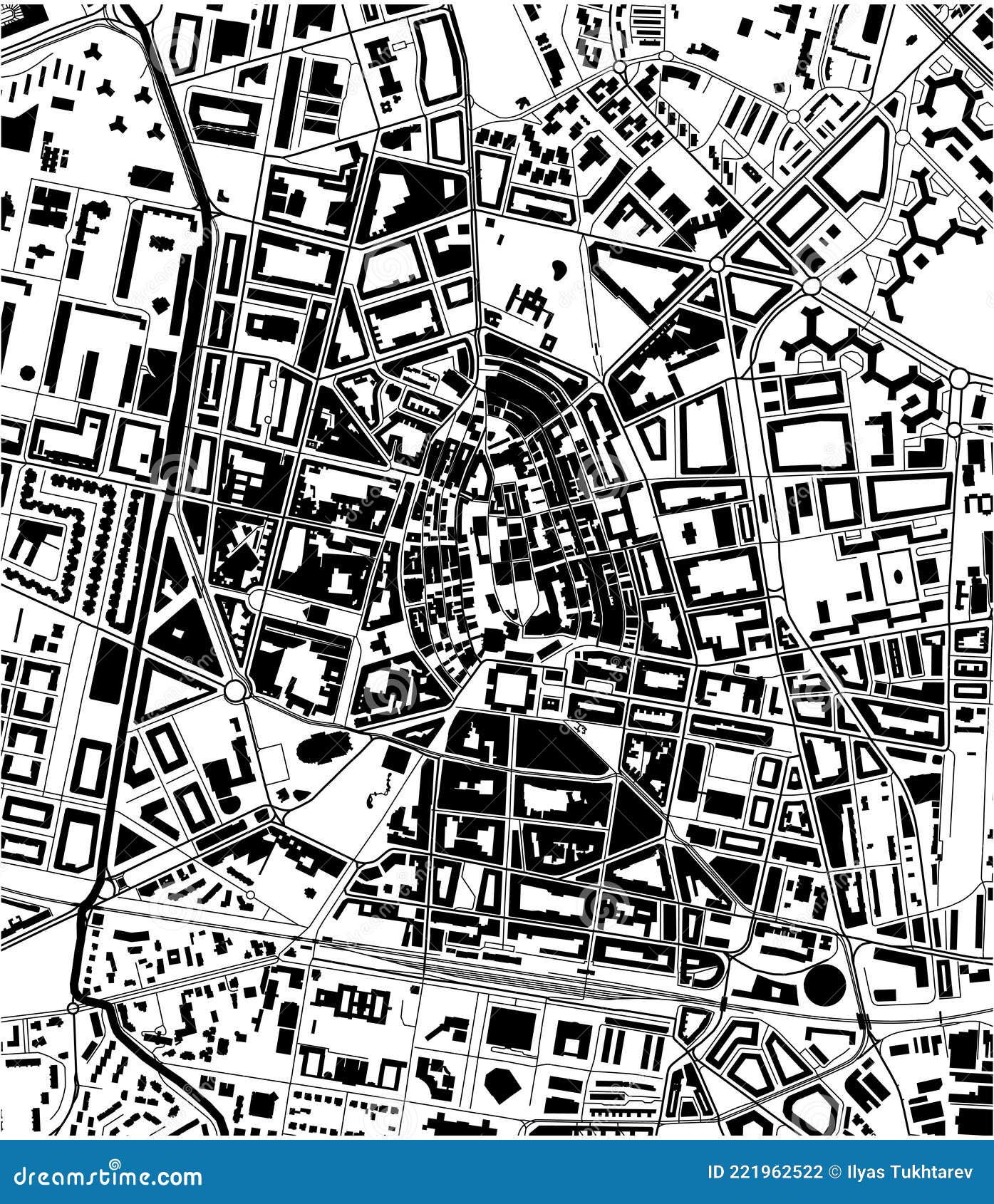 Map of the City of Vitoria-Gasteiz, Spain Stock Vector - Illustration ...