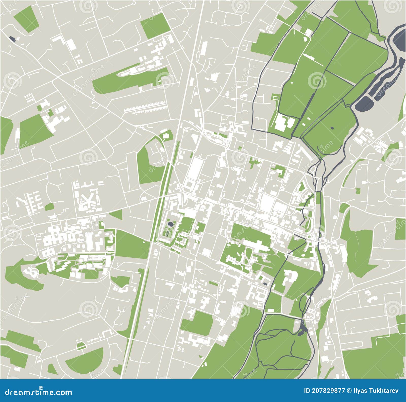 Map of the City of Winchester, England, UK Stock Vector - Illustration ...