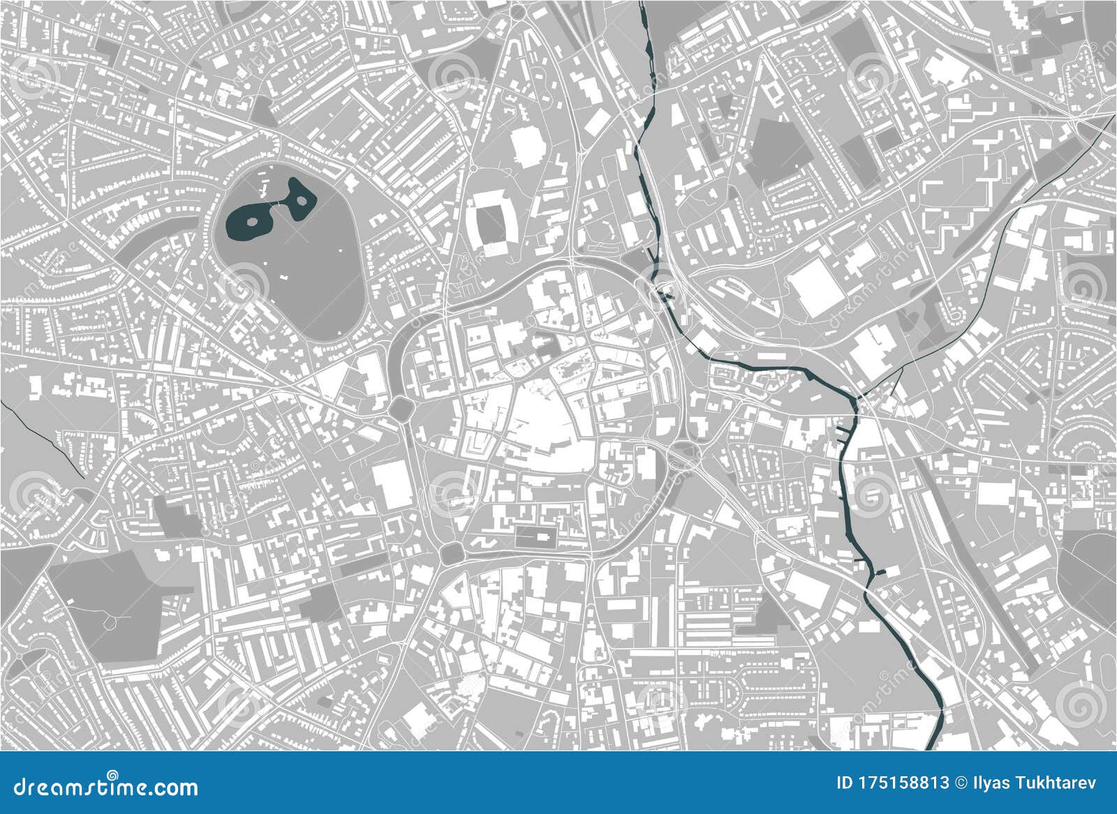Map of the City of Wolverhampton, West Midlands, England, UK Stock ...