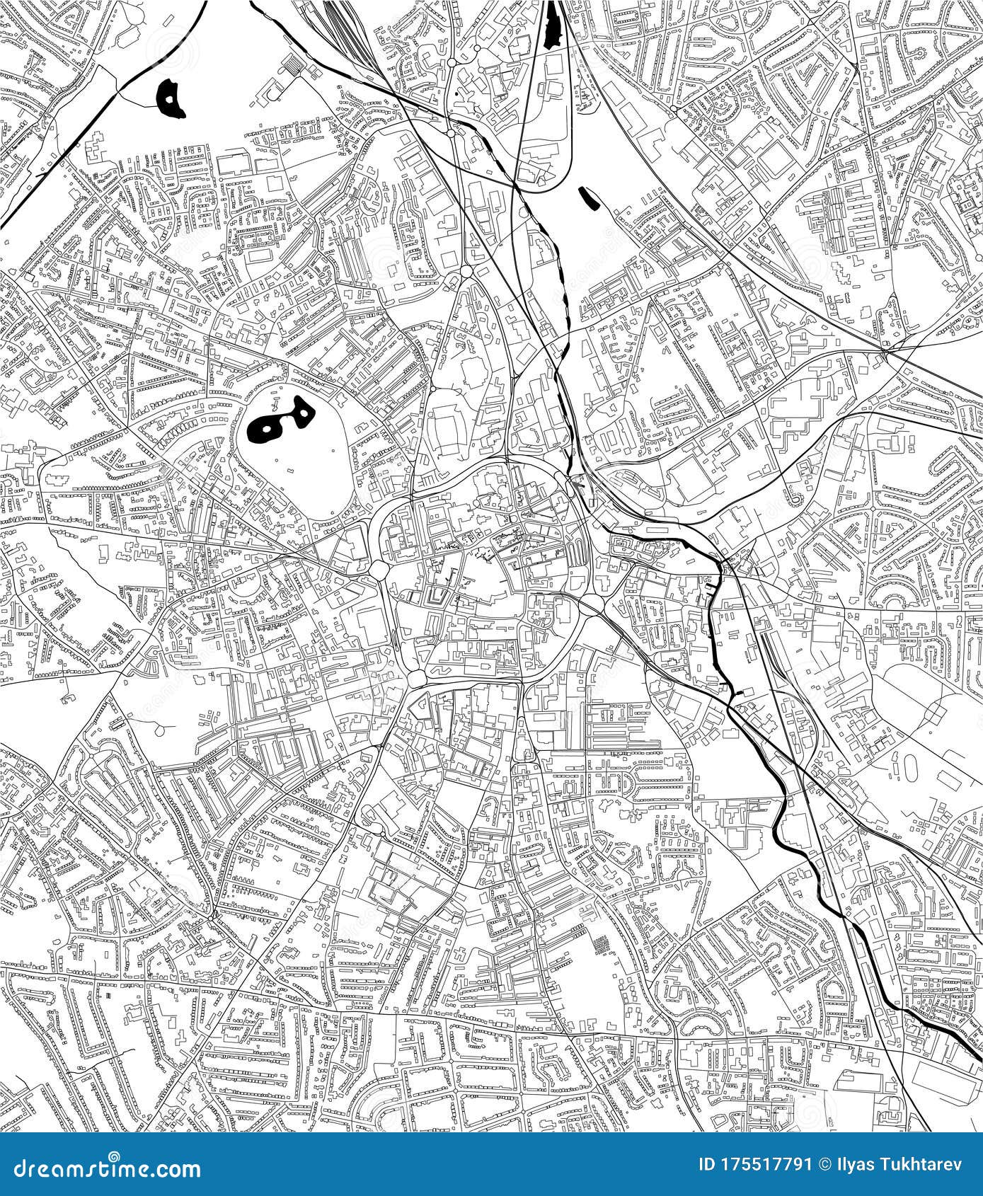 Map of the City of Wolverhampton, West Midlands, England, UK Stock ...