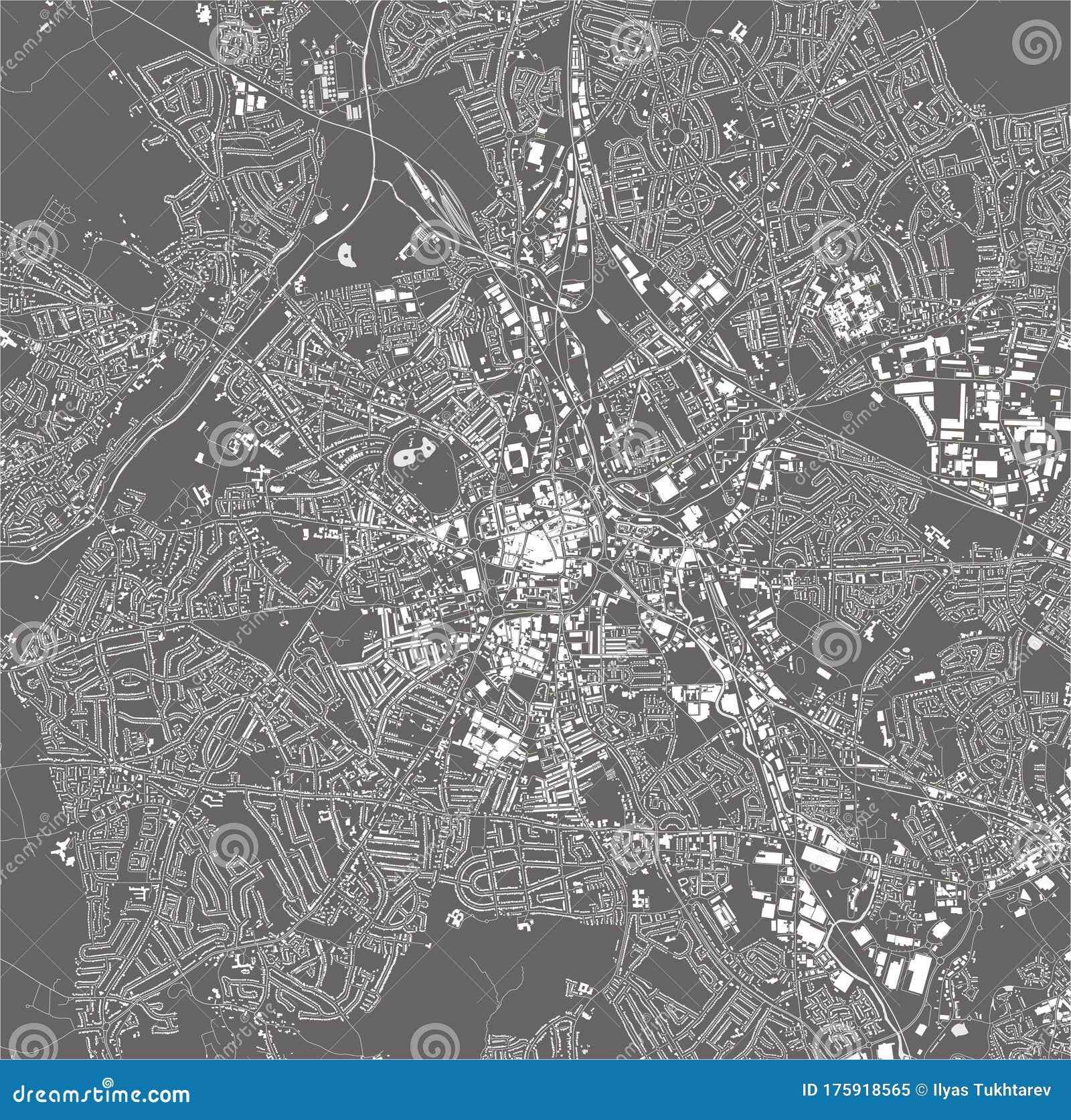 Map of the City of Wolverhampton, West Midlands, England, UK Stock ...