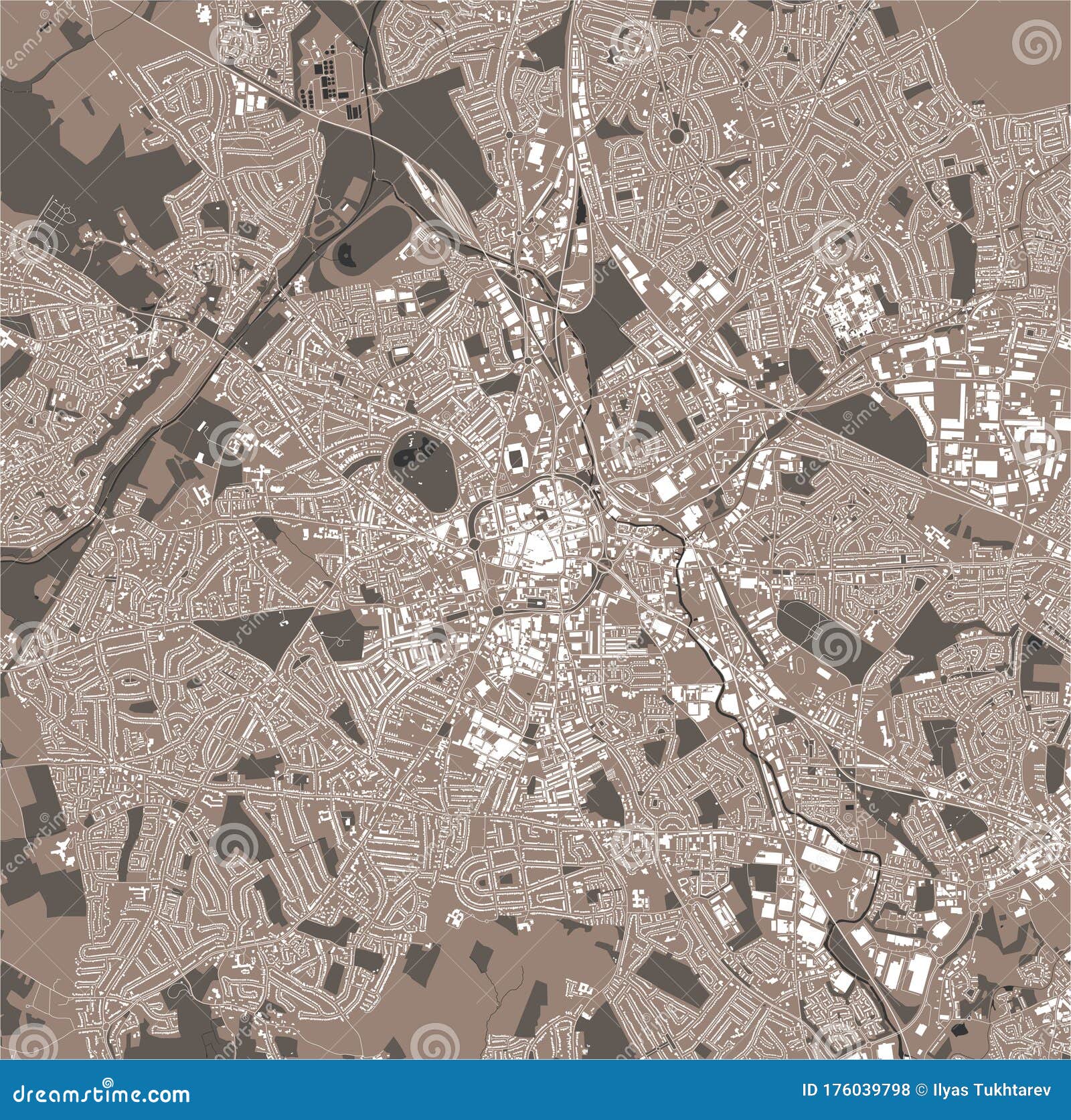 Map of the City of Wolverhampton, West Midlands, England, UK Stock ...