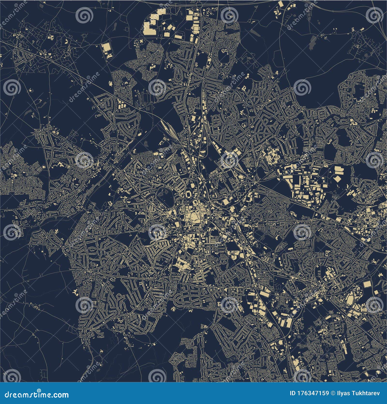 Map of the City of Wolverhampton, West Midlands, England, UK Stock ...