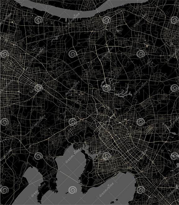 Map of the City of Wuxi, China Stock Illustration - Illustration of ...