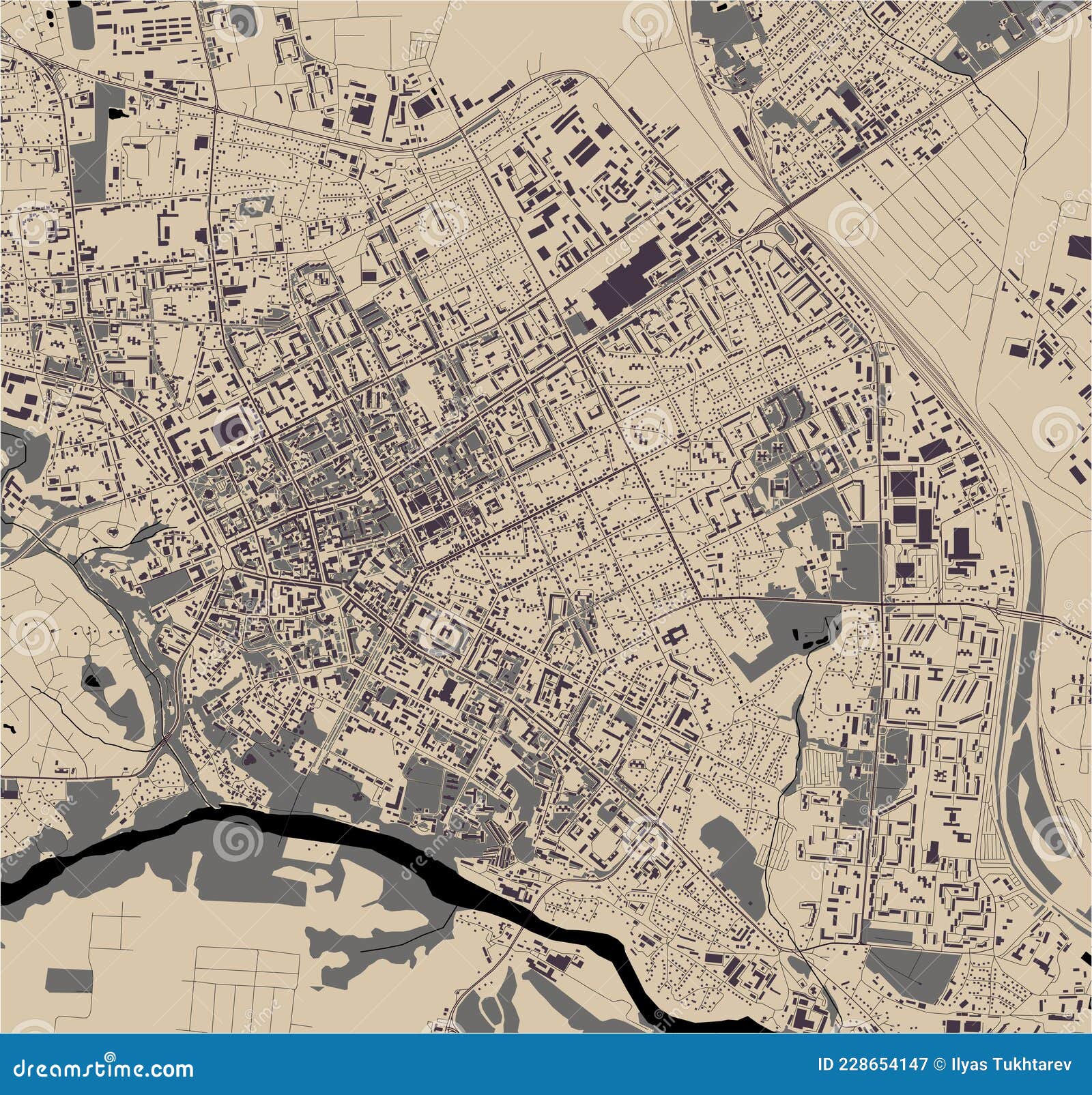 Map of the City of Zhytomyr, Ukraine Stock Image - Image of land, place ...