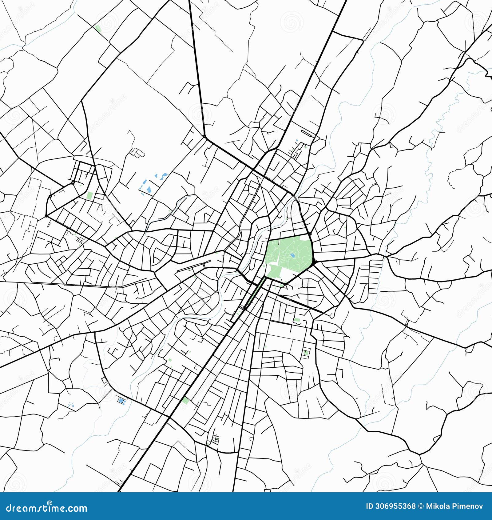 Map of the City of Zugdidi. Stock Illustration - Illustration of plan ...