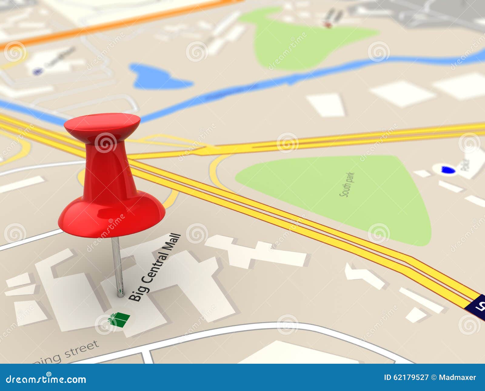 Map closeup stock illustration. Illustration of direction - 62179527