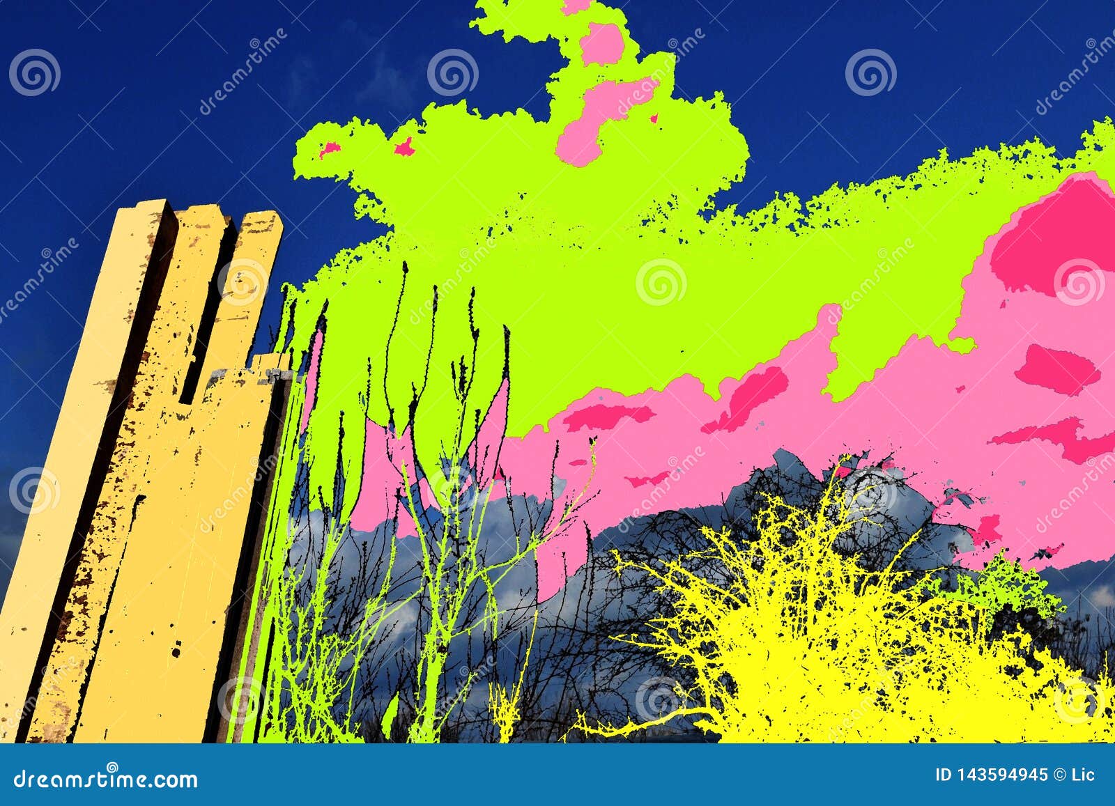 Map of Clouds in the Spring Sky Stock Illustration - Illustration of ...