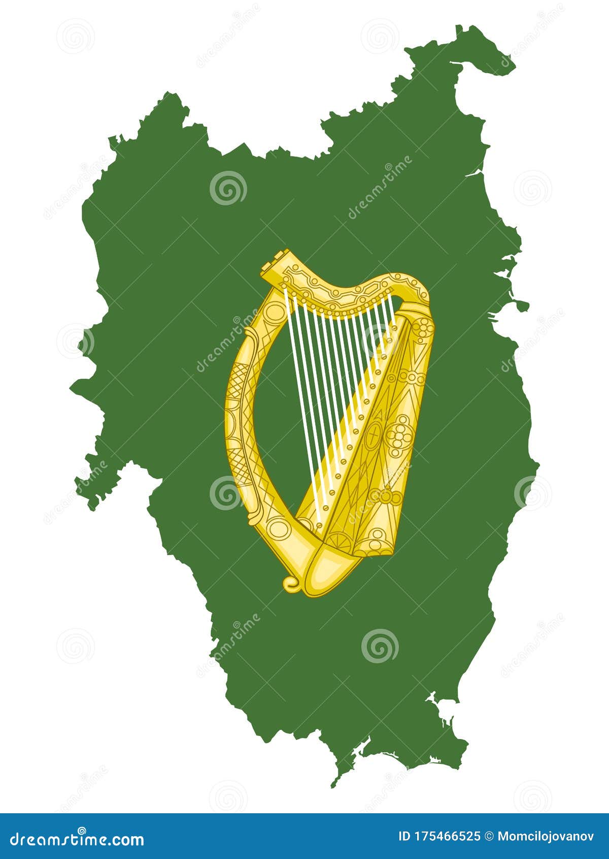 Map and Coat of Arms of Leinster Stock Vector - Illustration of south ...