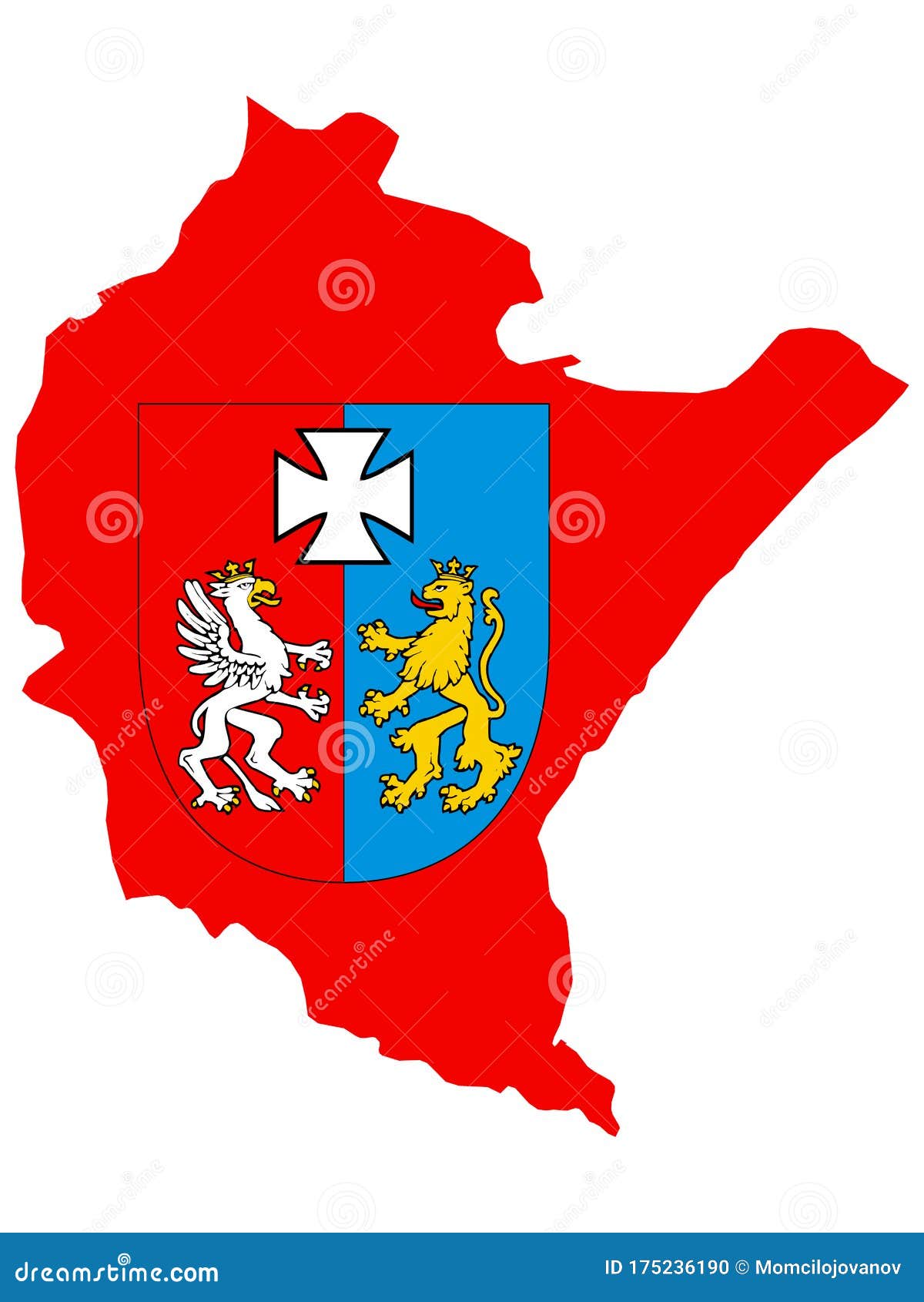 Map and Coat of Arms Withing of Subcarpathia Stock Vector ...