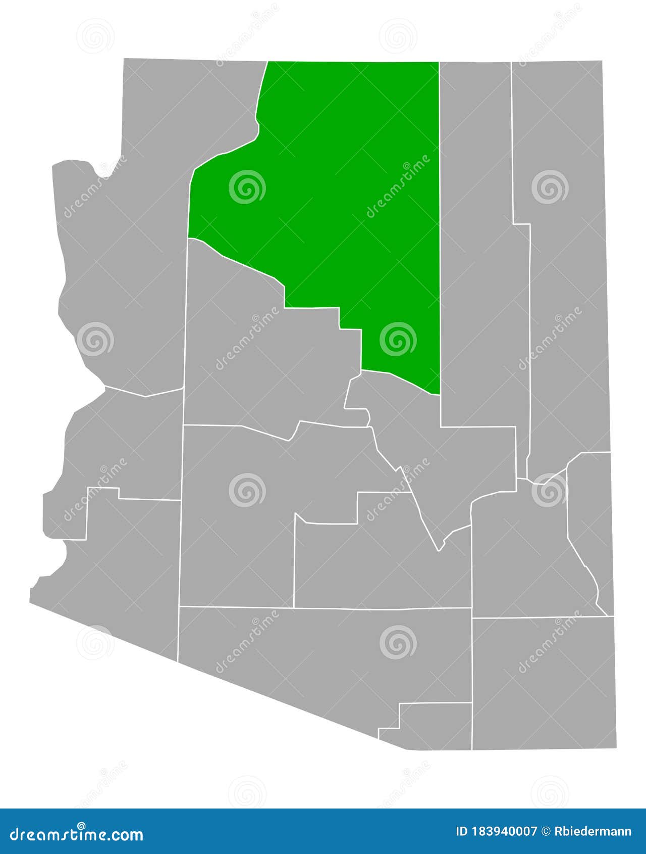 Coconino County, Arizona Outline Map Set Vector Illustration ...