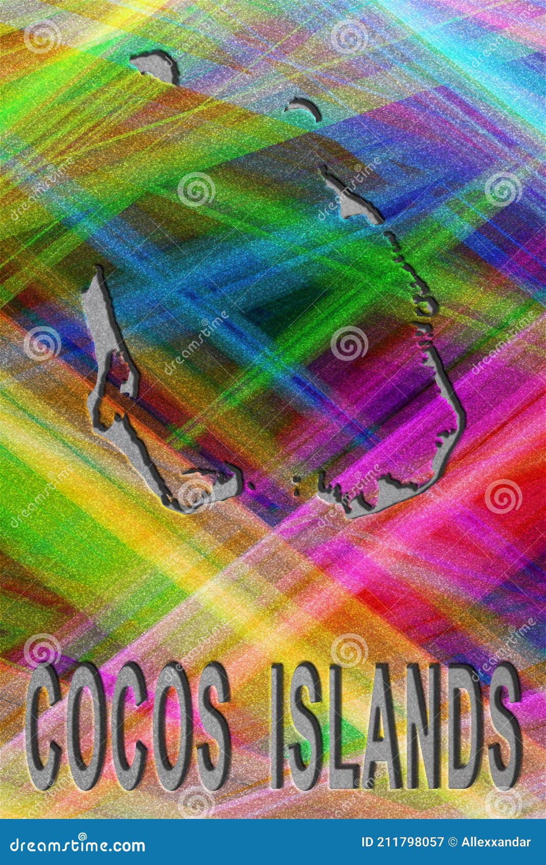 Cocos Islands Map Silhouette Vector Illustration | CartoonDealer.com ...