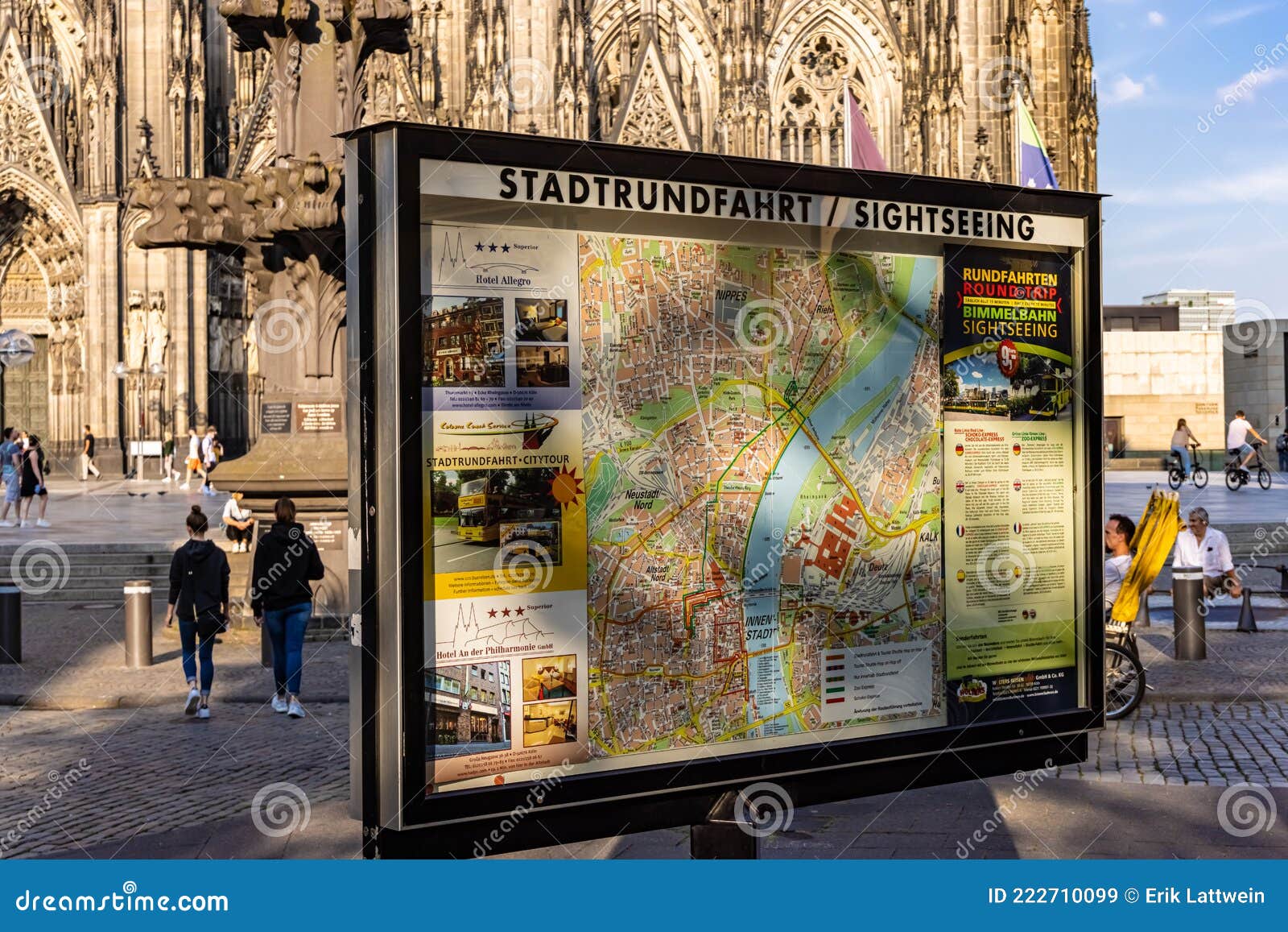 Map of Cologne in the City Center - CITY of COLOGNE, GERMANY - JUNE 25 ...