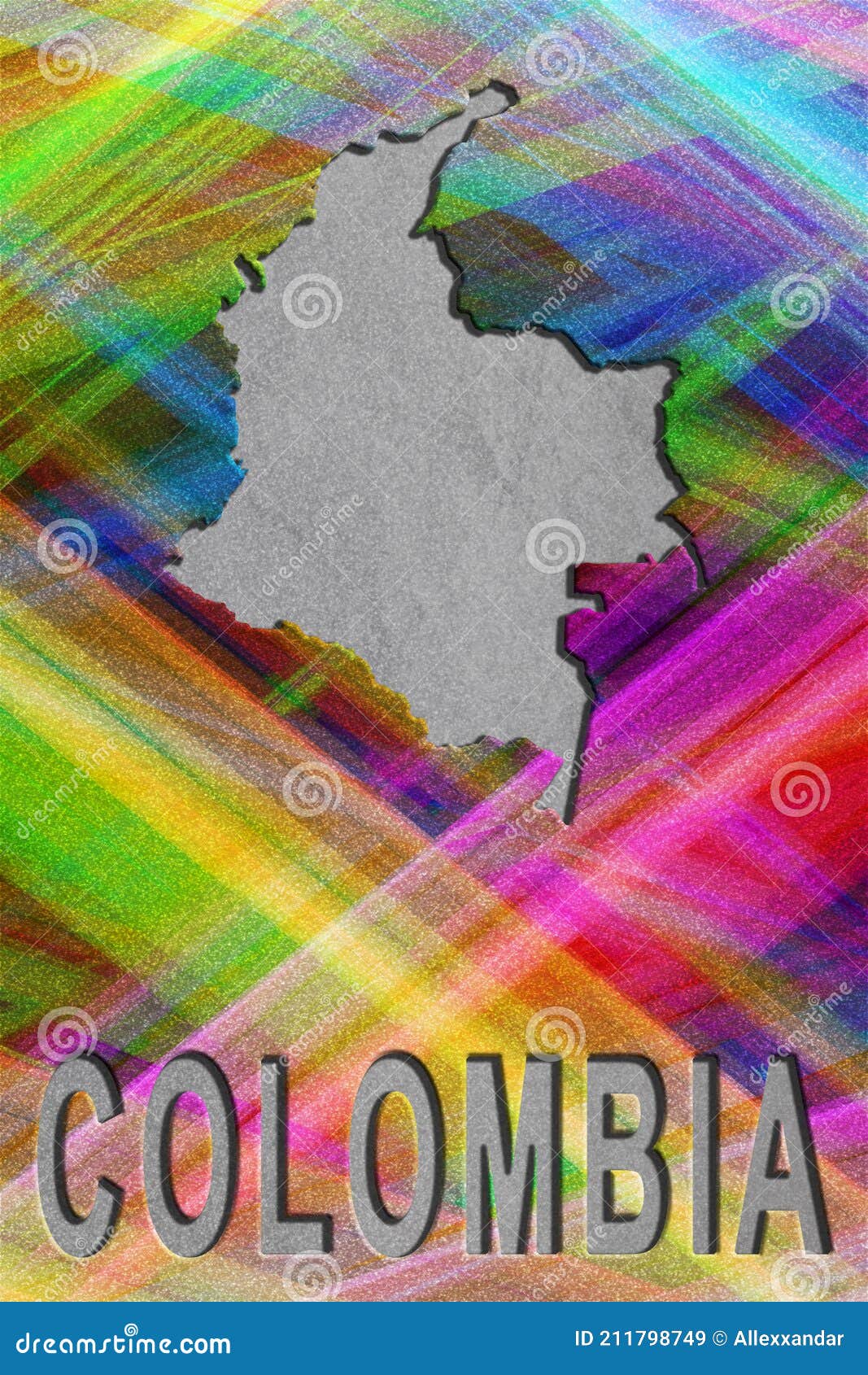 Colorful Colombia Political Map With Clearly Labeled, Separated Layers ...