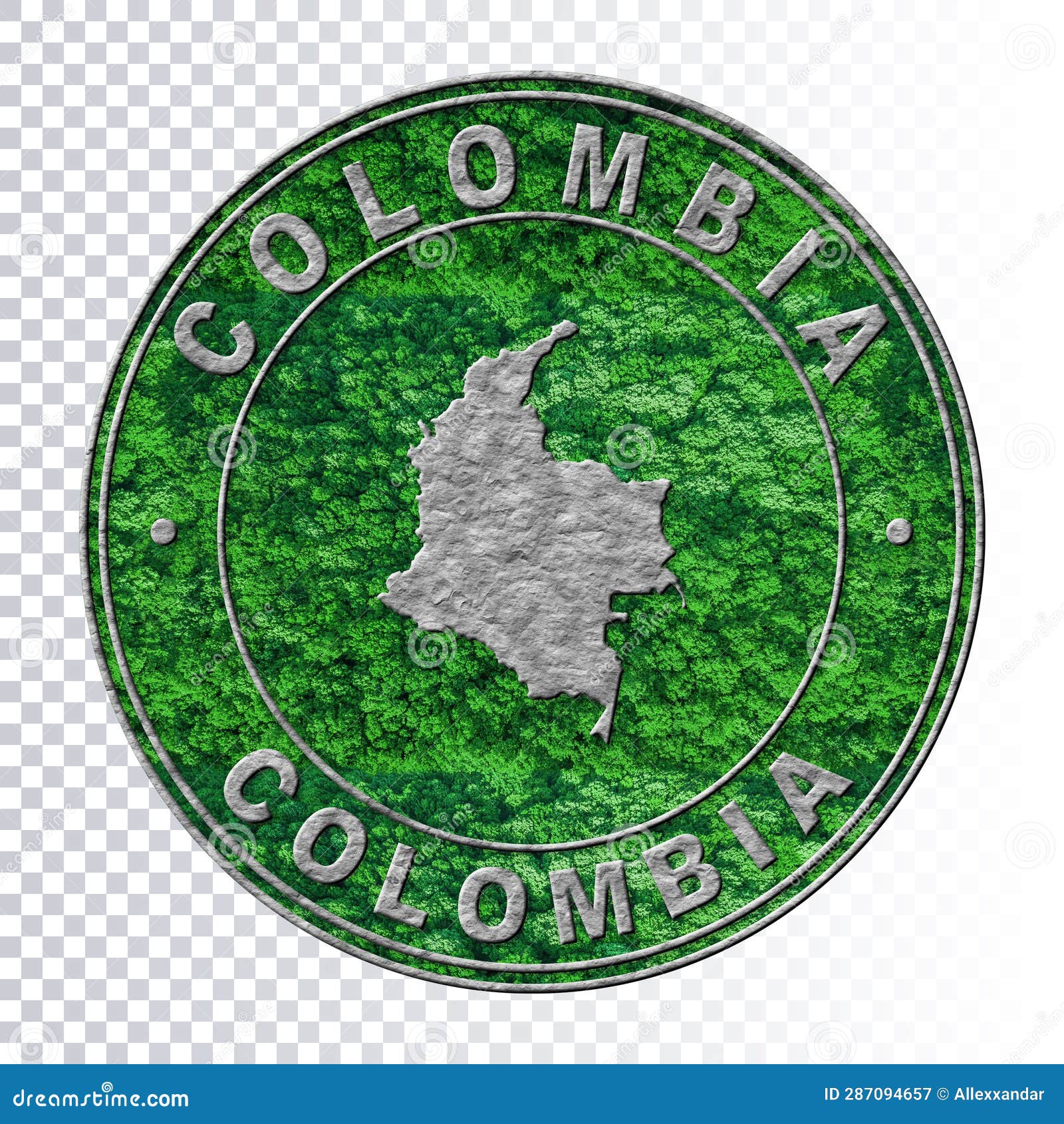 Map of Colombia, Environment Concept, Co2 Emission Concept Stock Image ...