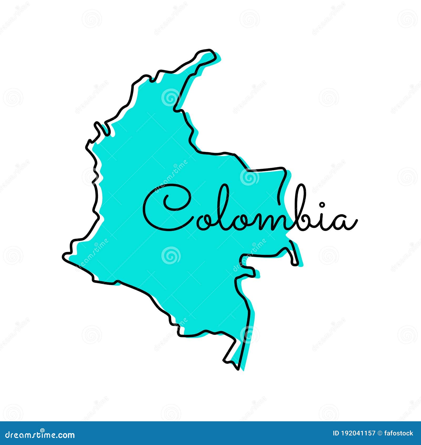 Map of Colombia Vector Design Template. Stock Vector - Illustration of ...