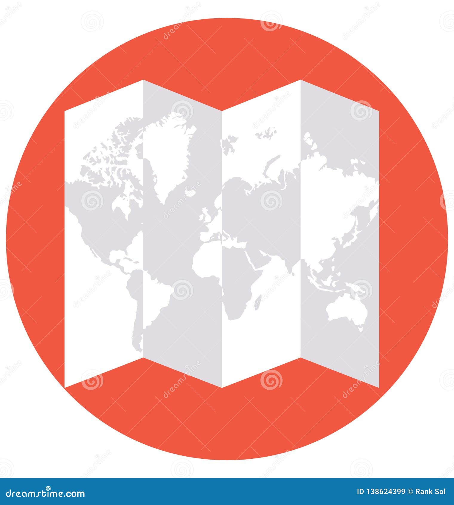 Map Color Isolated Vector Icon that Can Be Easily Modified or Edit ...