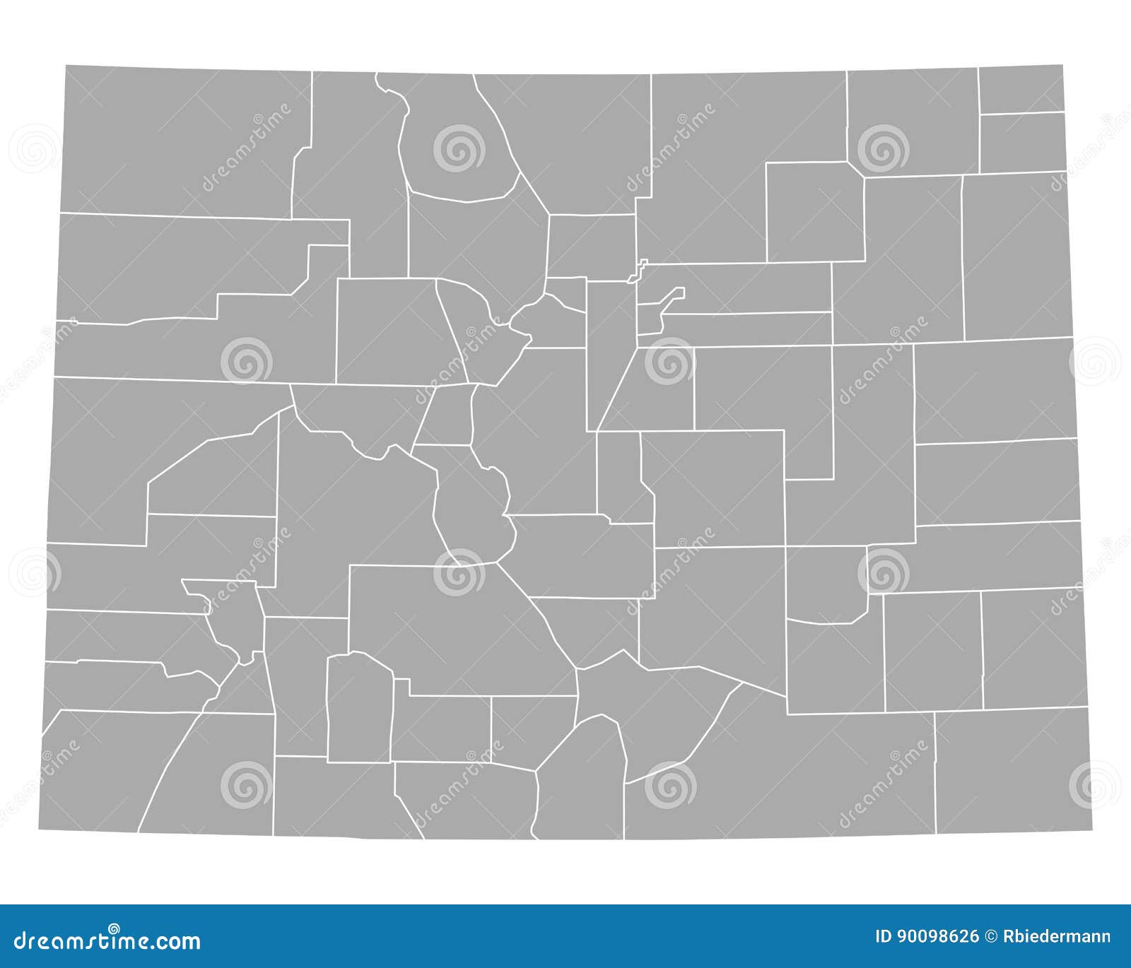 Map of Colorado stock vector. Illustration of gray, grey - 90098626