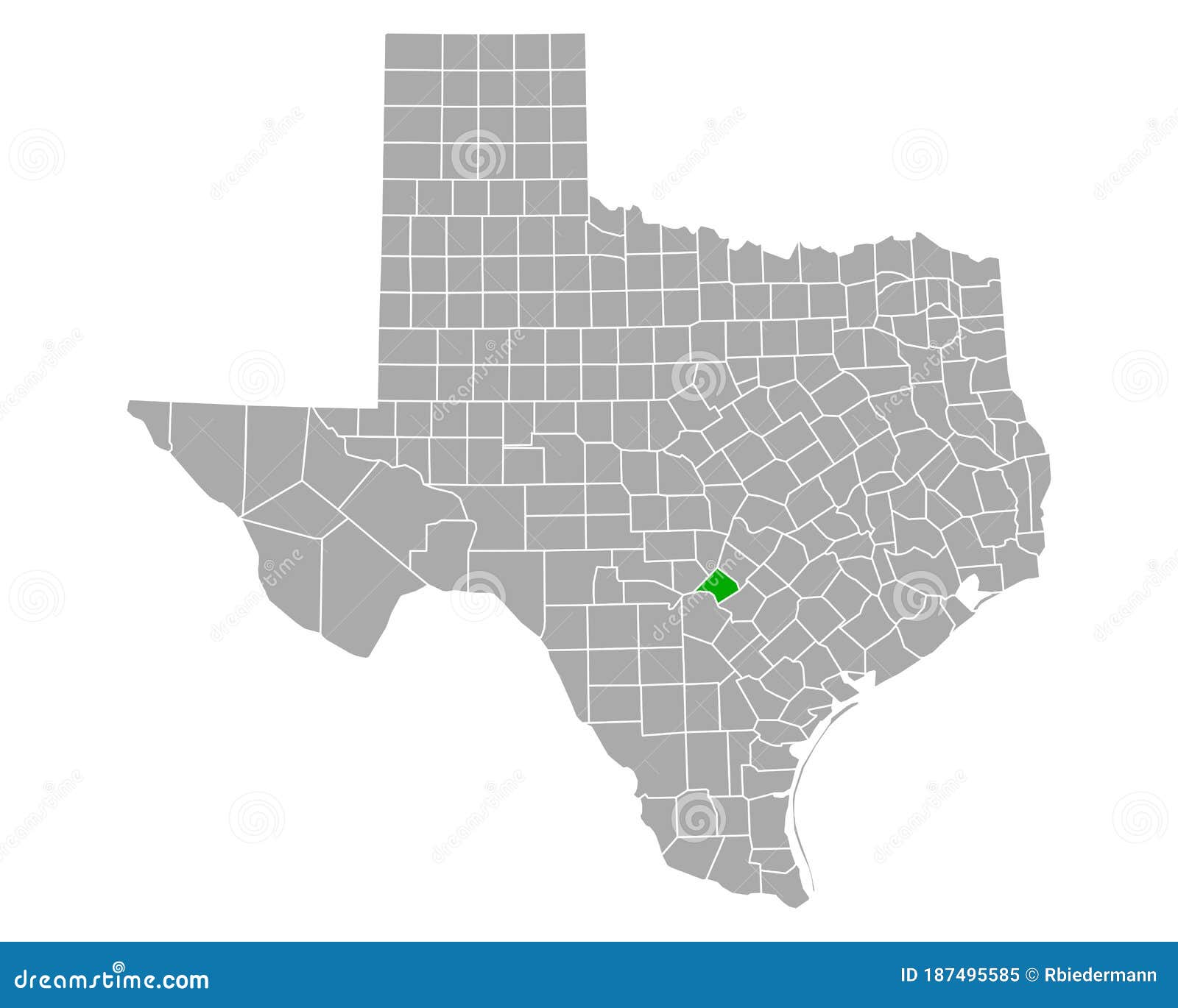 Map Of Comal County In Texas State On White Background. Single County ...