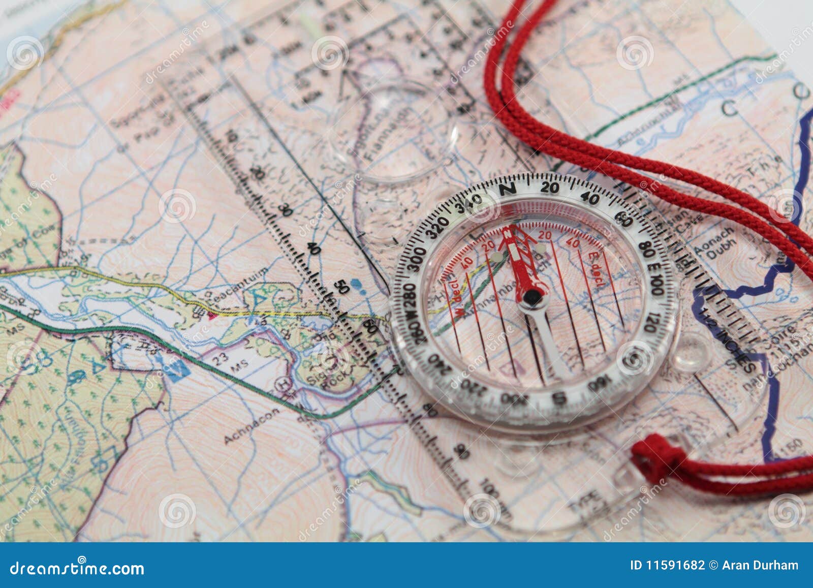 Map & Compass stock photo. Image of treasure, measurement - 11591682