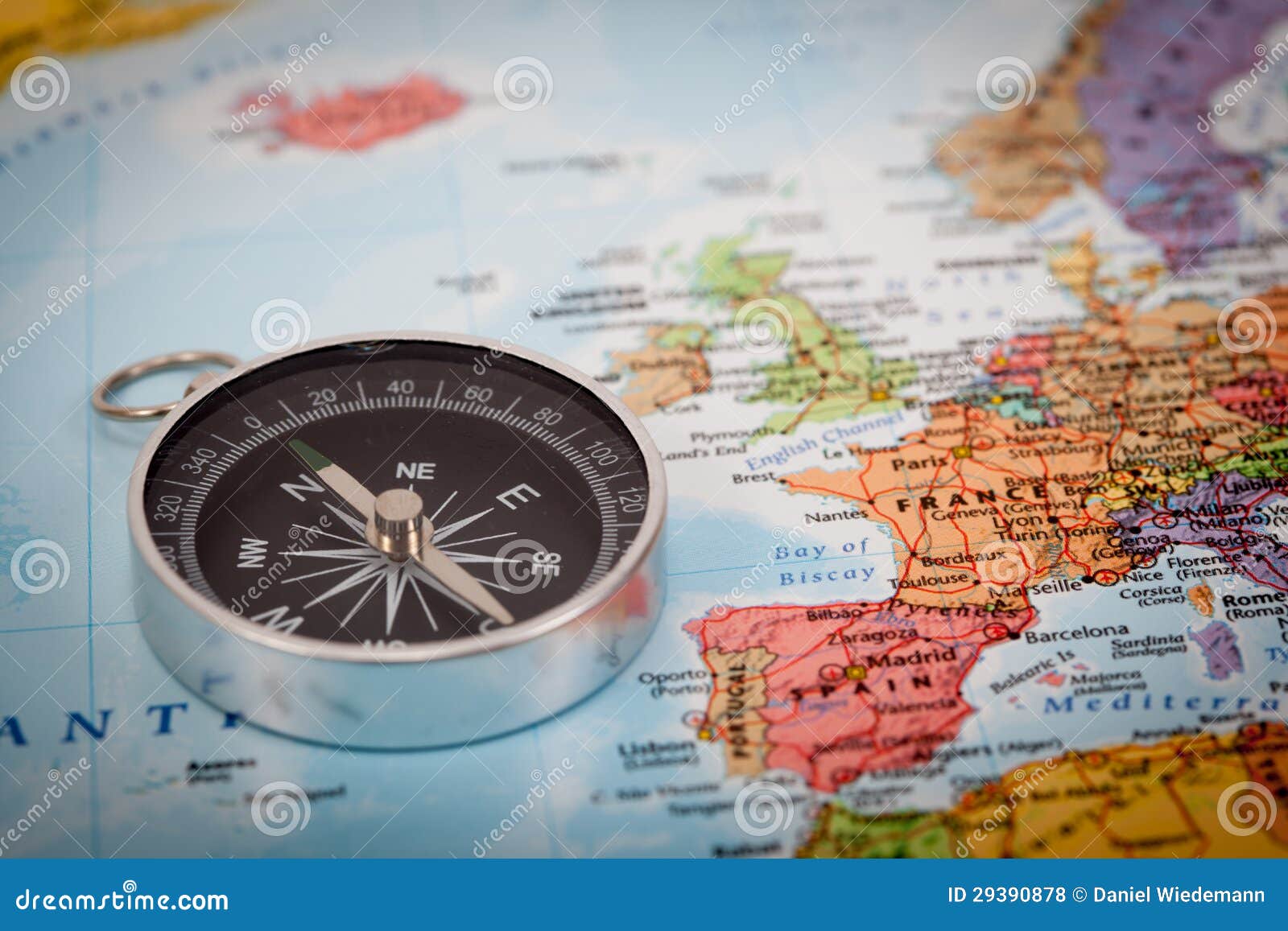 Map with Compass stock photo. Image of east, geography - 29390878