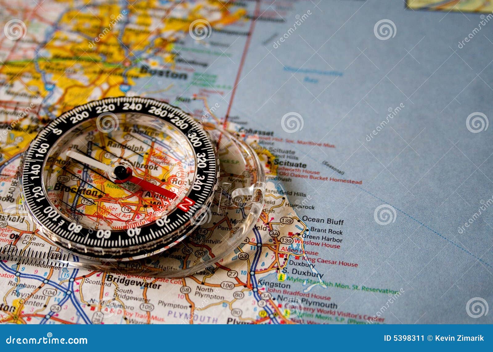 Map with Compass stock image. Image of travel, boston - 5398311