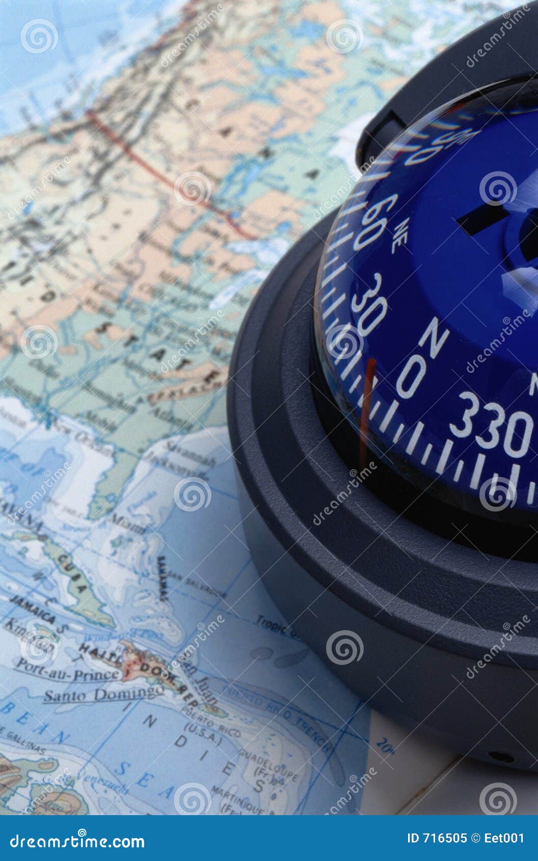 Map & compass stock image. Image of america, explore - 716505