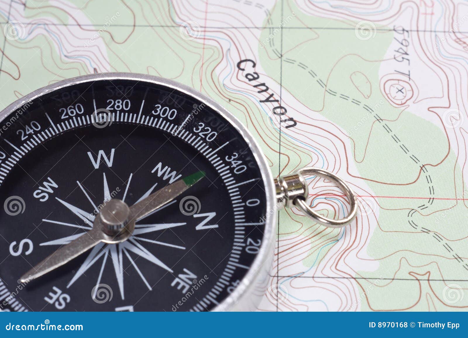 Map and Compass stock photo. Image of magnet, south, east - 8970168