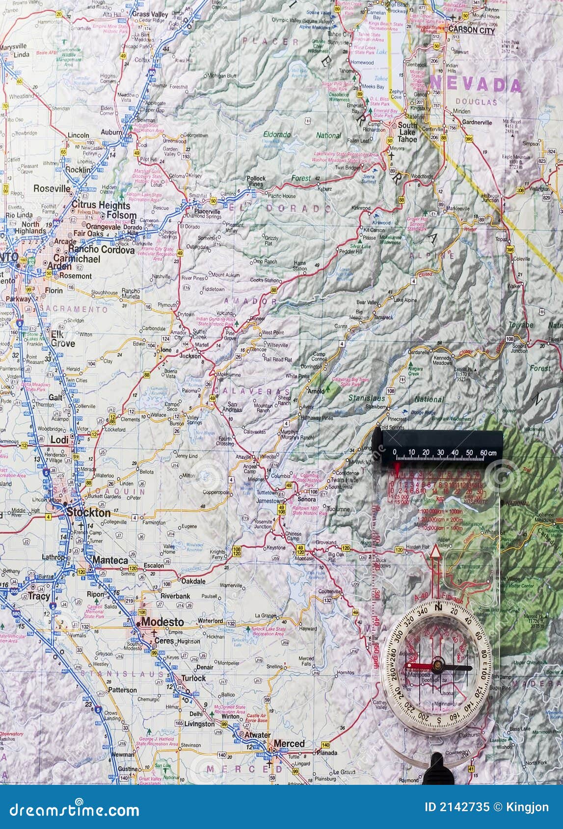 Map with compass in corner stock image. Image of mountains - 2142735