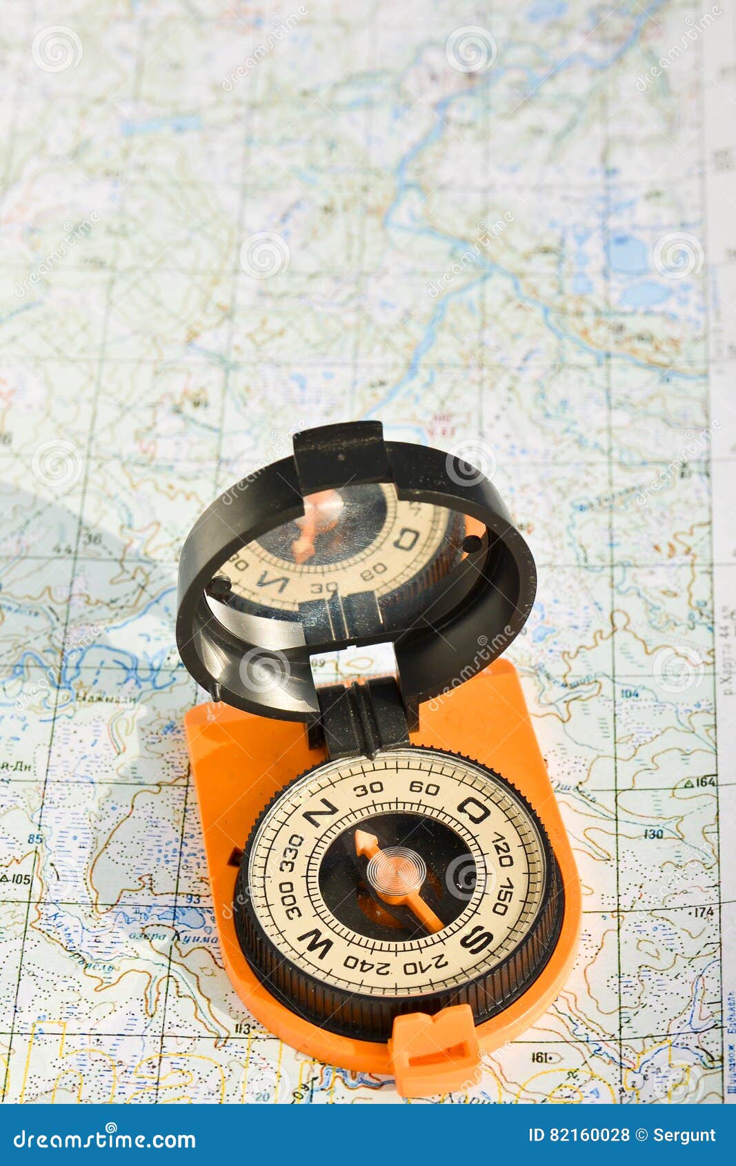 Map with compass. stock photo. Image of longitude, geography - 82160028