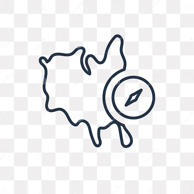 Map and Compass Orientation Tools Vector Icon Isolated on Transp Stock ...