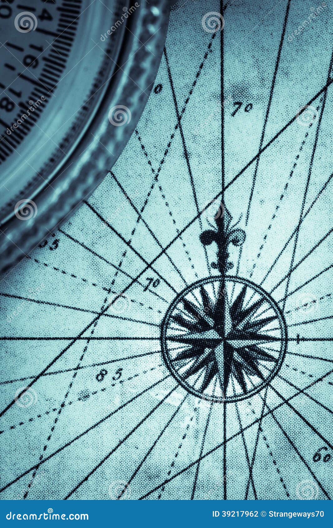 Map And Compass Portrait Format Stock Photo | CartoonDealer.com #39217962