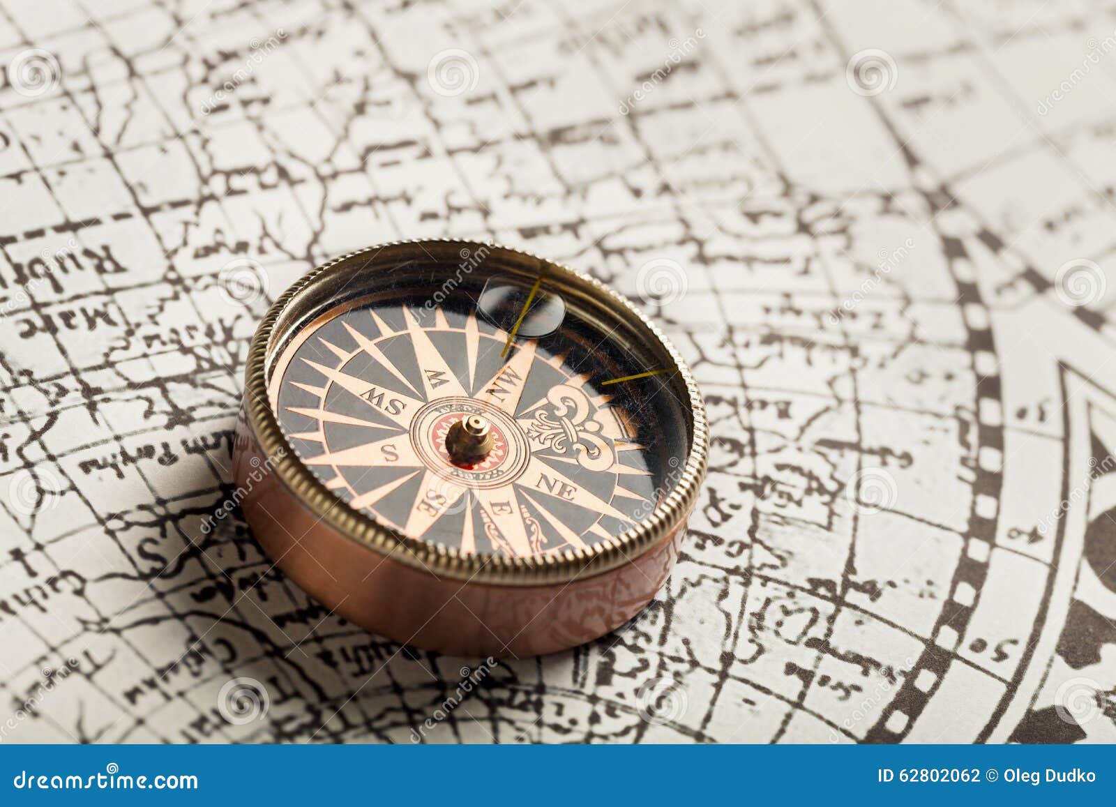 Compass On World Map. Royalty-Free Stock Photography | CartoonDealer ...