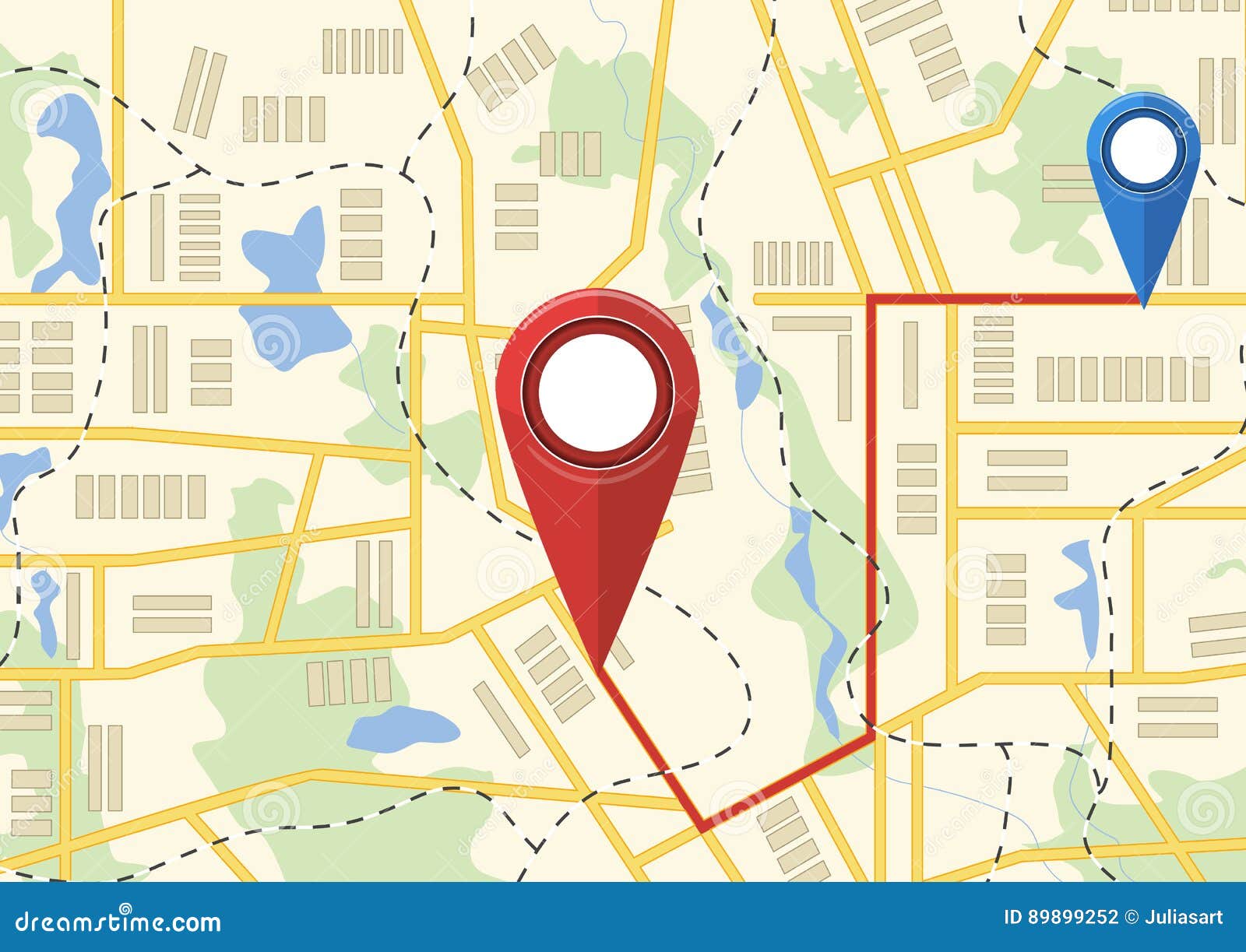 Vector Illustration. Map. The Concept Of Navigation, Delivery.Vector ...
