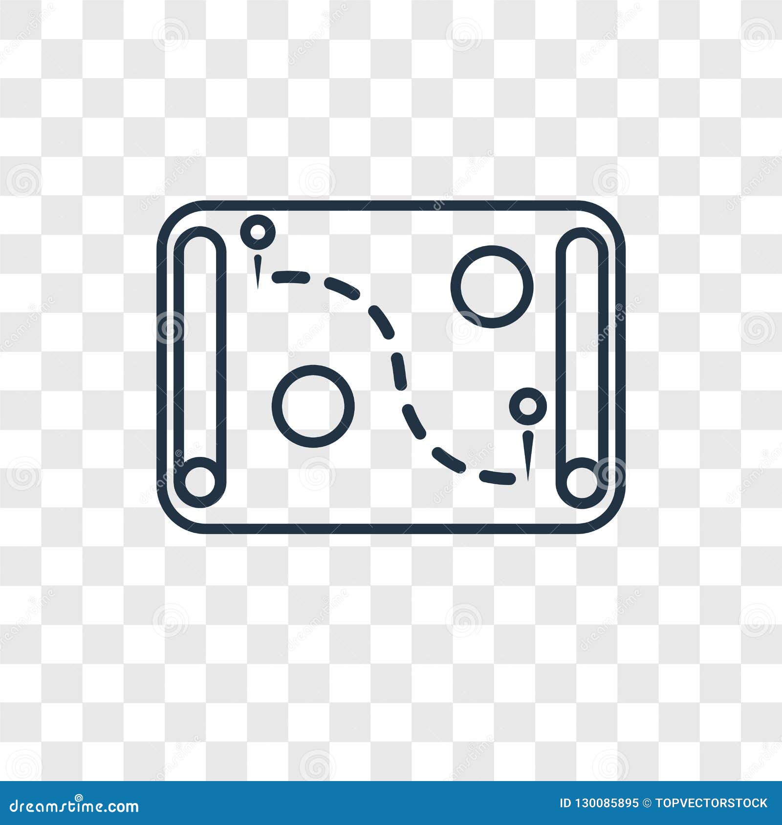 Map Concept Vector Linear Icon Isolated on Transparent Background, Map ...