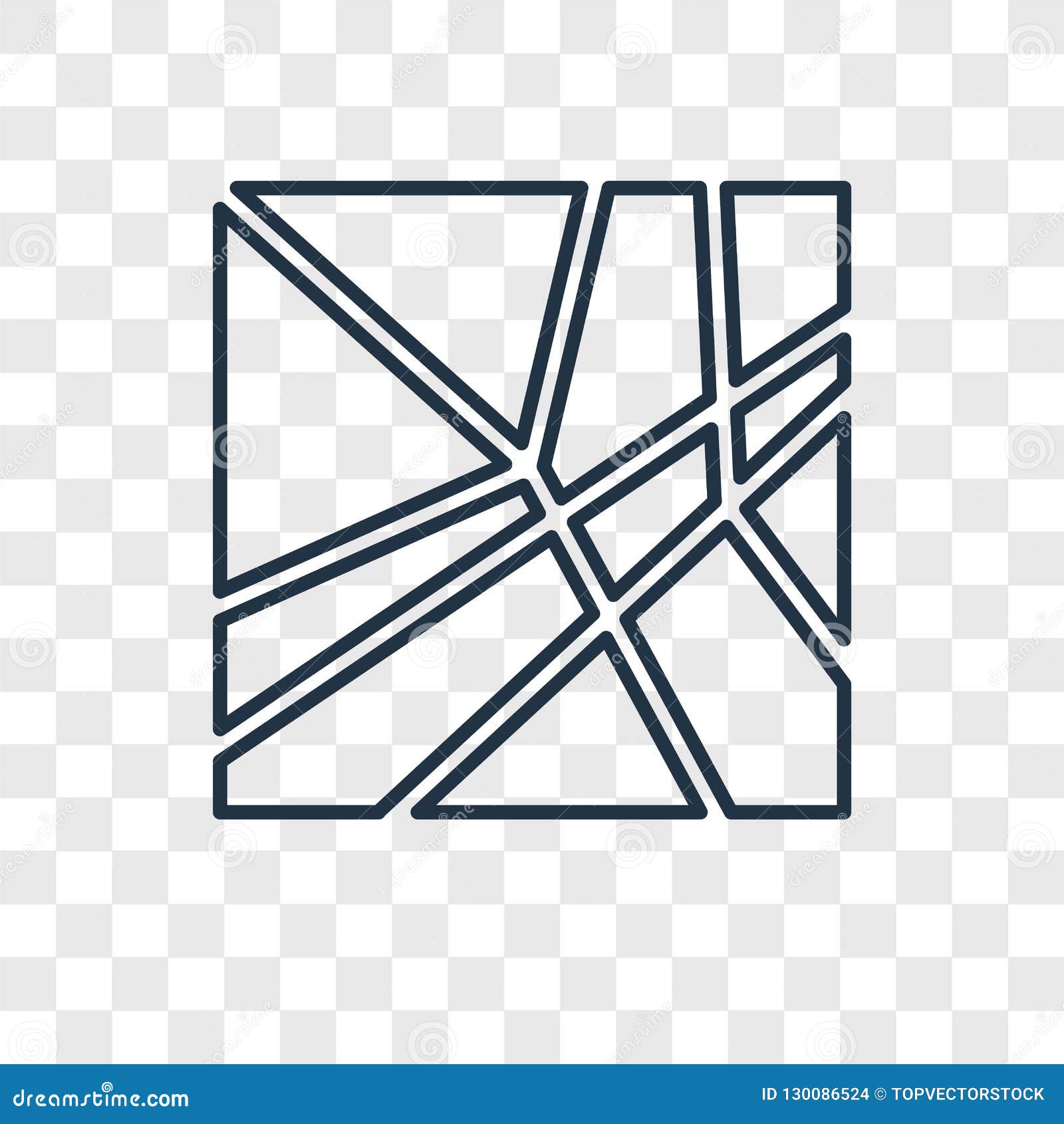 Map Concept Vector Linear Icon Isolated on Transparent Background, Map ...