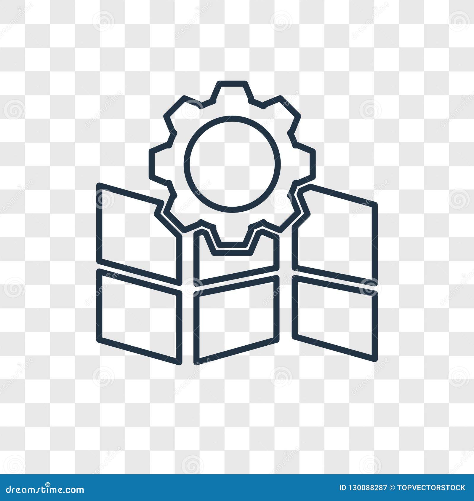 Map Concept Vector Linear Icon Isolated on Transparent Background, Map ...