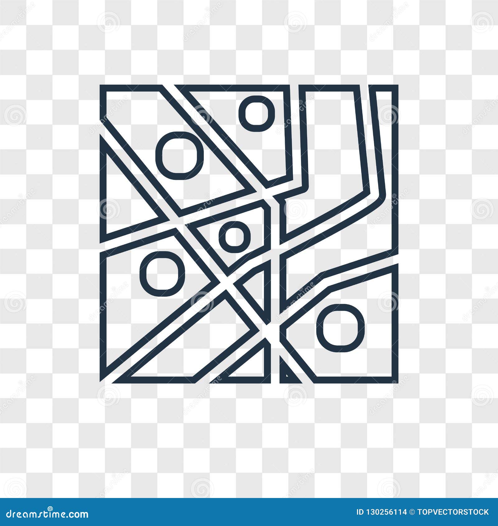 Map Concept Vector Linear Icon Isolated on Transparent Background, Map ...