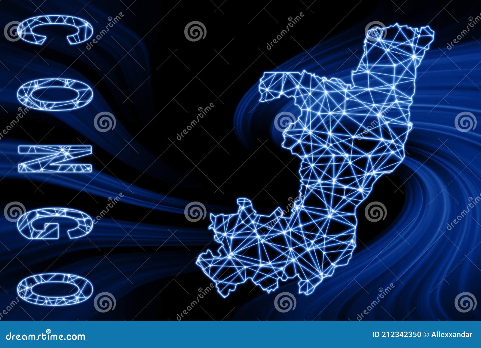 Congo Line Travel Skyline Set. Congo Outline City Vector Illustration ...