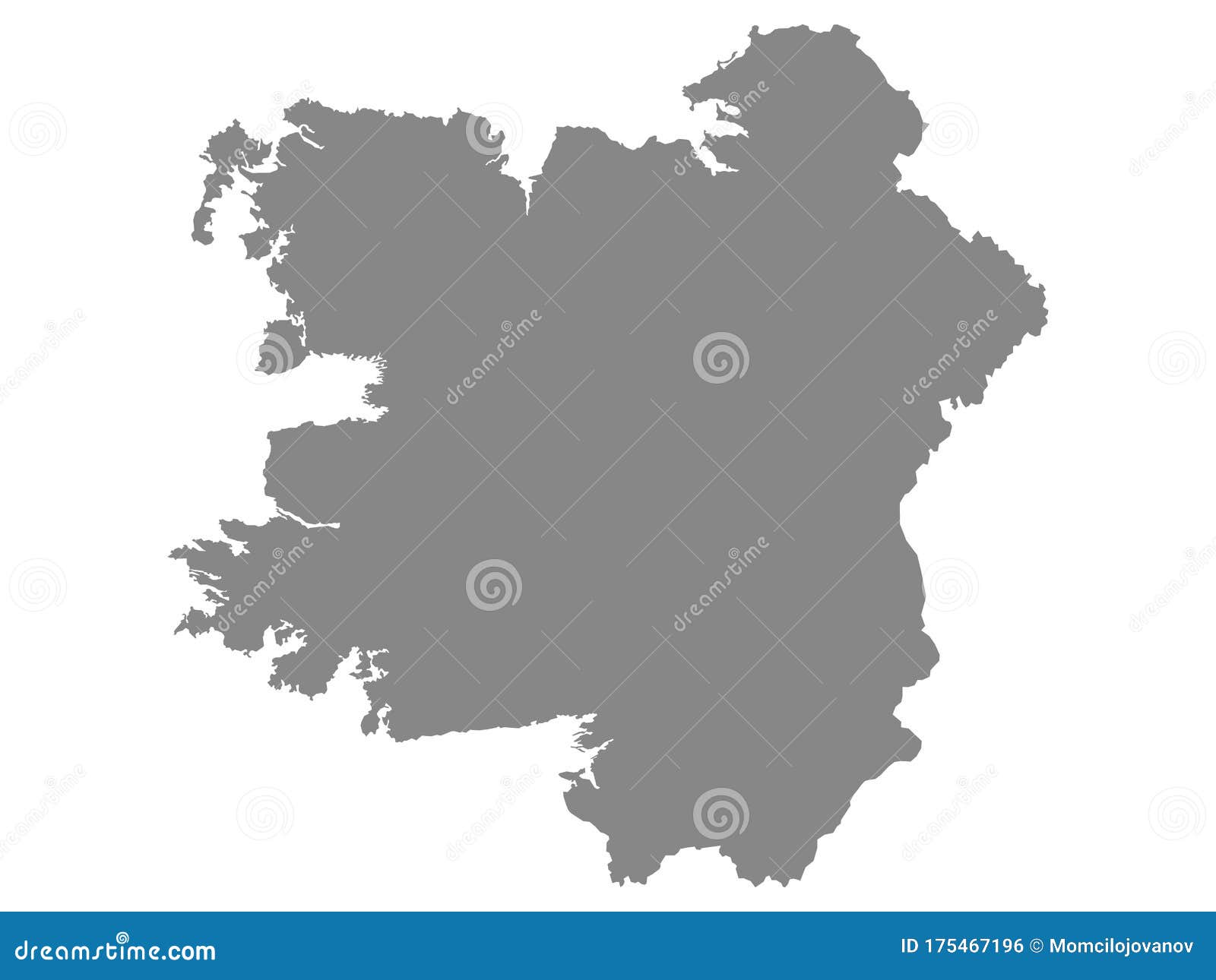 Map of Connacht stock vector. Illustration of gray, coat - 175467196