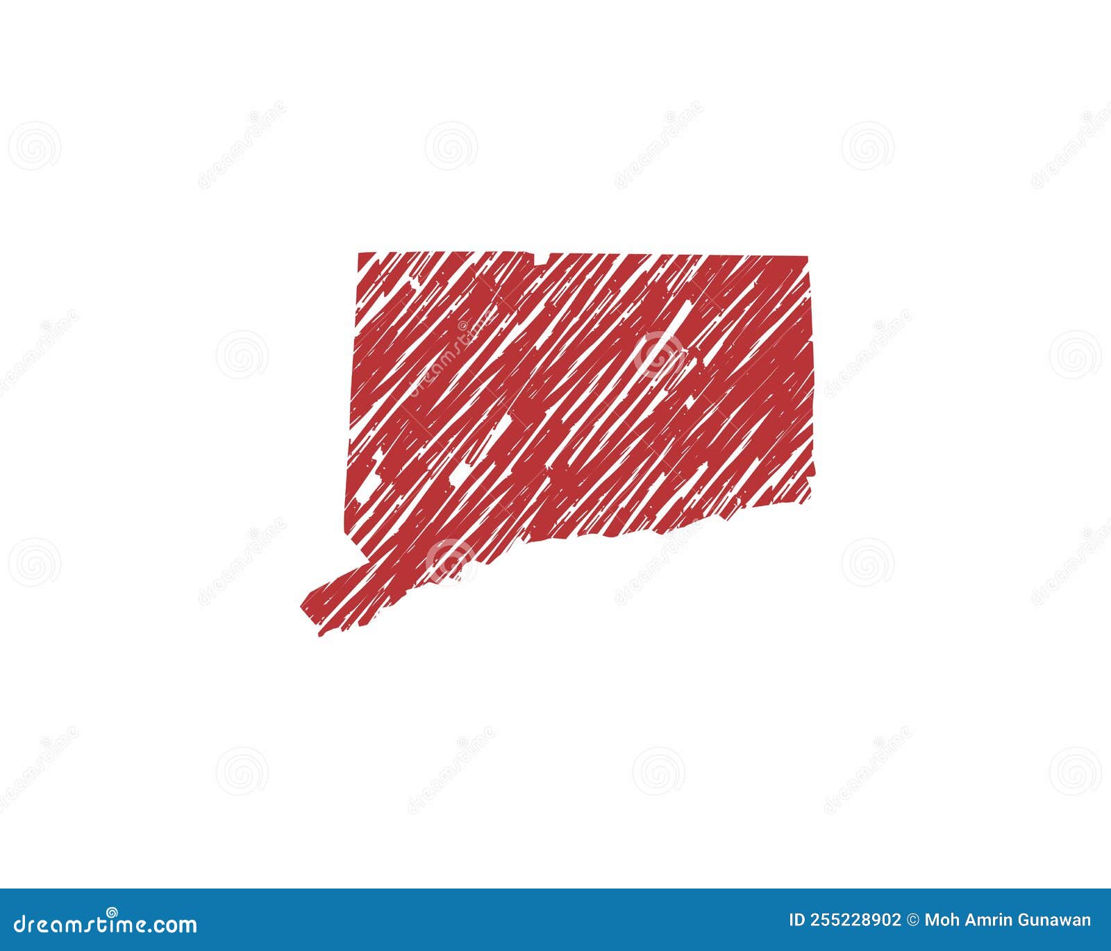 Map of Connecticut Brush Strokes Vector Stock Vector - Illustration of ...