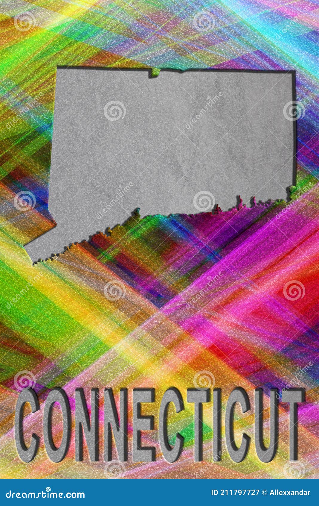 Colorful Connecticut Political Map With Clearly Labeled, Separated ...