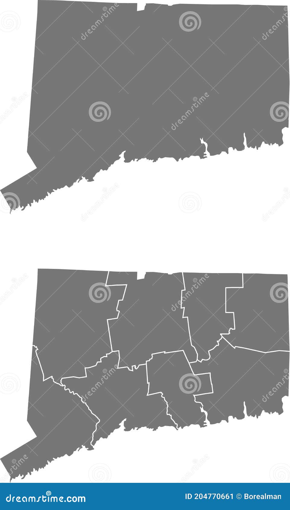 Map of the Connecticut stock vector. Illustration of tourism - 204770661