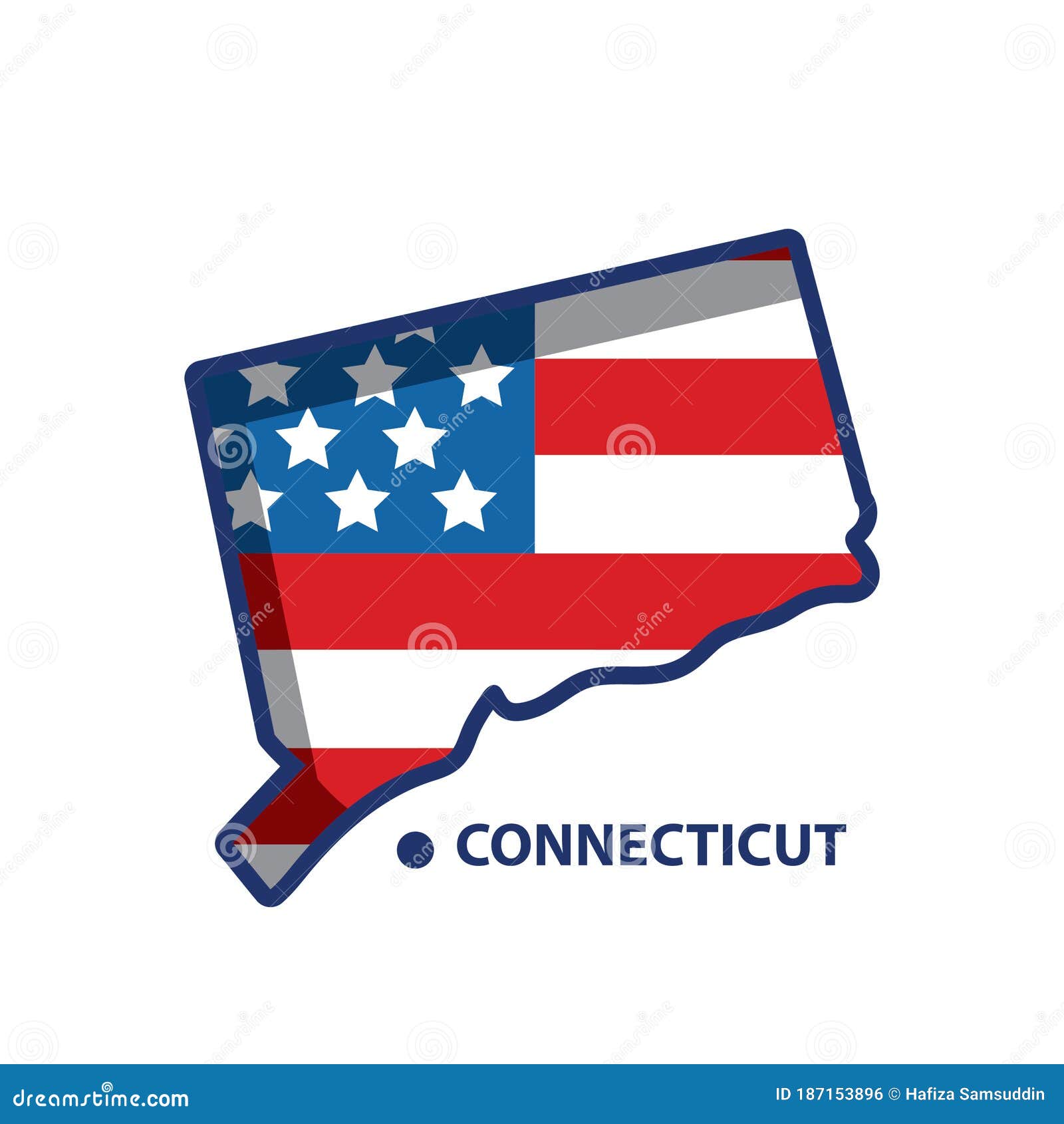 Map of Connecticut. Vector Illustration Decorative Design Stock Vector ...